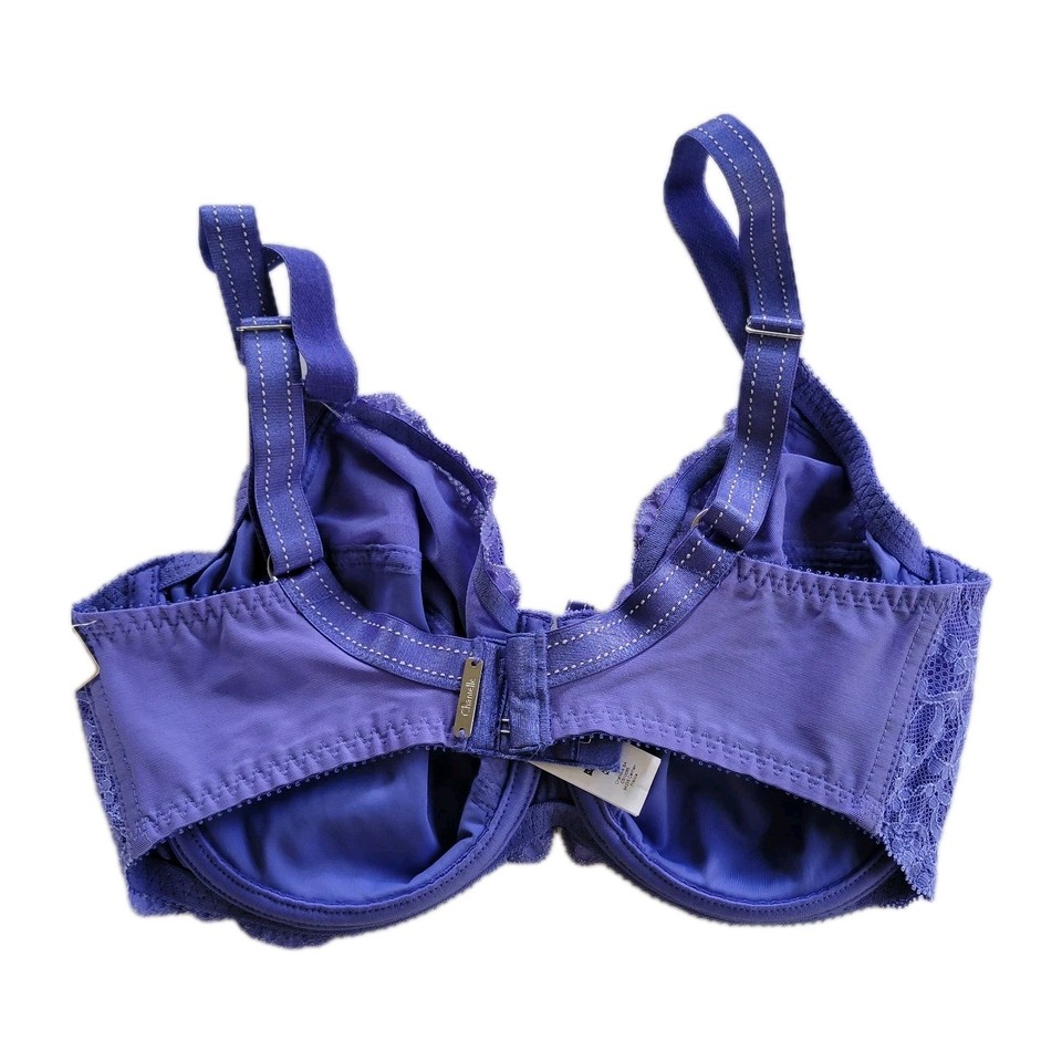 Chantelle Women’s Lace Bra 32DDD 32E Purple Underwire Full Coverage NEW ...
