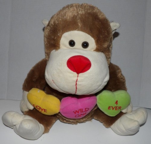 Dan Dee Monkey Sweethearts Love U Wild One 4 Ever Plush Stuffed Animal ...