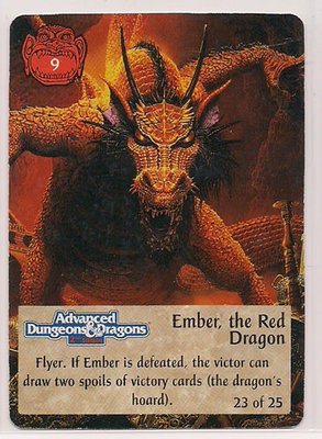 Spellfire 1994 1st Edition Ultra Rare Chase Ember, the Red Dragon 23 of ...