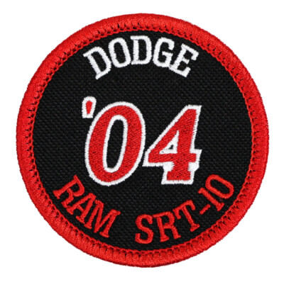 2004 Dodge Ram SRT-10 Embroidered Patch Black/Red Iron-On Sew-On Hat Bag Jacket | eBay