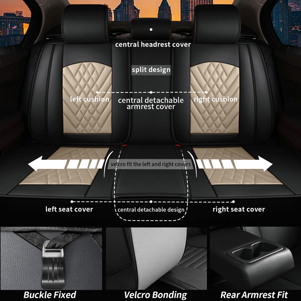 For Toyota 4Runner 2003-2024 Car Seat Cover PU Leather Front Rear ...