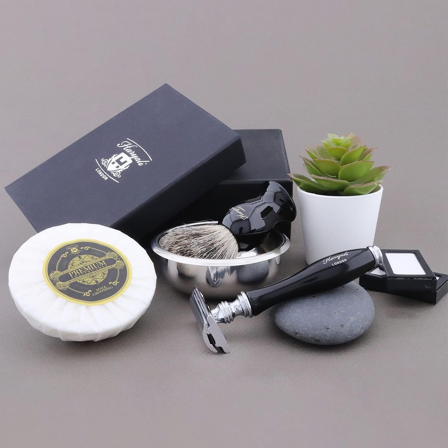 Men Shaving Kit Brush Razor Soap Bowl Beard Grooming Shave Set With ...