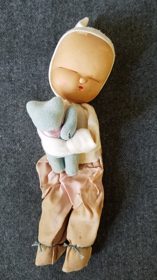 Vintage 1957 Shackman CUDDLY SLEEPY BABY with TEDDY BEAR Japan Original ...