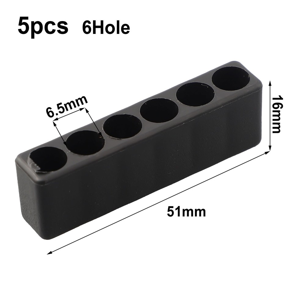 5 Pcs Bit Holder with 6 Holes Effortless Storage Solution for Hex Shank ...
