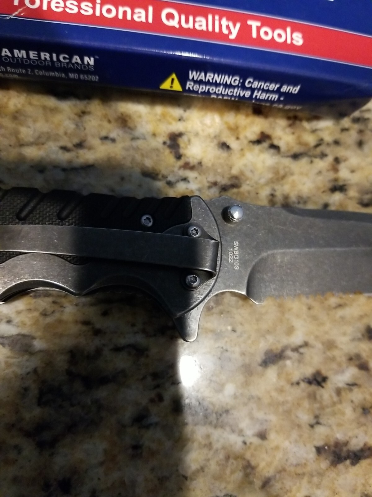 Smith & Wesson Border Guard SWBG10S Pocket Knife - 3"5 Tanto ...