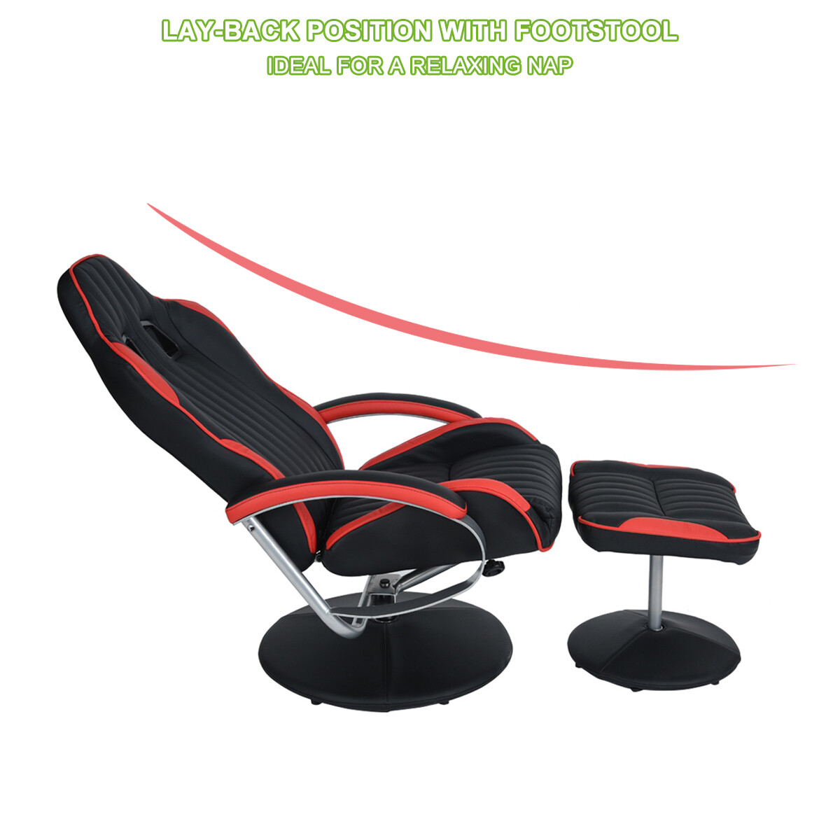 Gaming Office Chair Swivel Racing Recliner Ottoman Computer Desk Stool ...