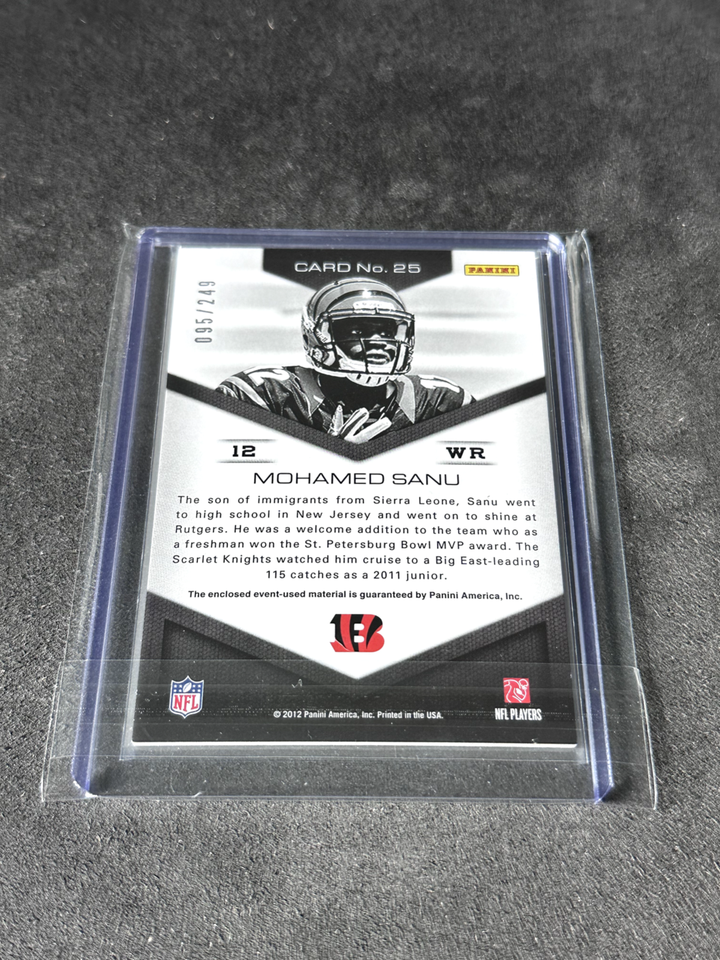Mohamed Sanu 2012 Panini Momentum Head of the Class Jersey Relic 095/ ...