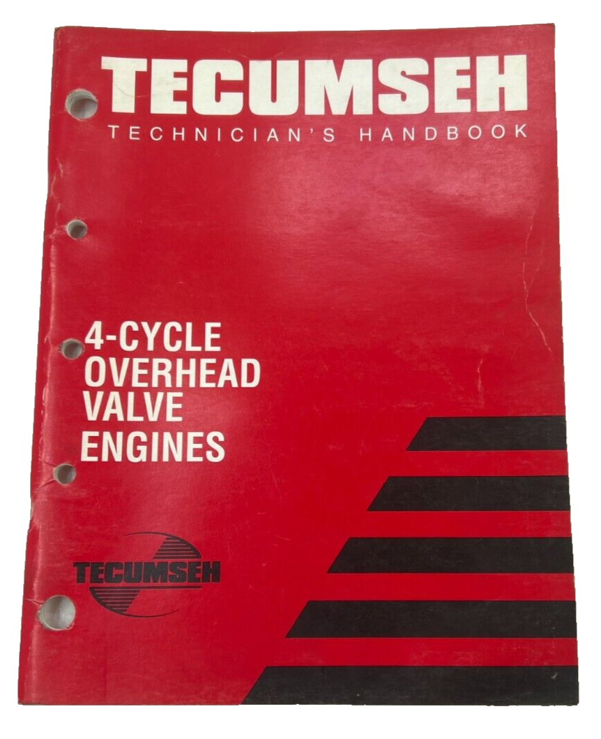 TECUMSEH TECHNICIAN'S HANDBOOK 4 CYCLE OVERHEAD VALVE ENGINES MANUAL | eBay