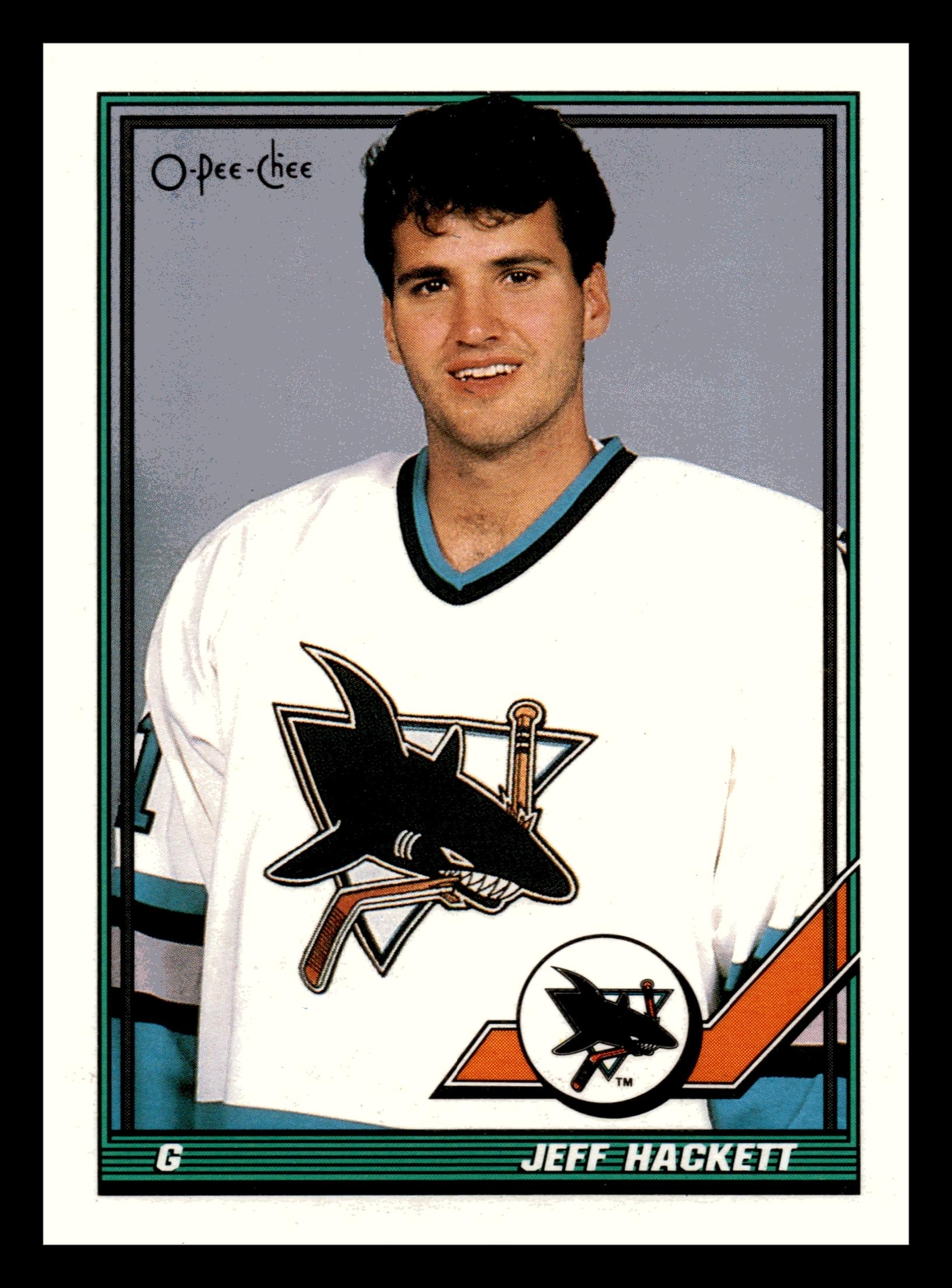 1991-92 O-Pee-Chee Jeff Hackett #382 San Jose Sharks NM-MINT | eBay