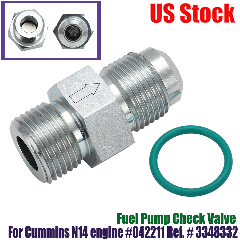 Fuel Pump Straight Check Valve For Cummins N14 Application 042211 Ref ...