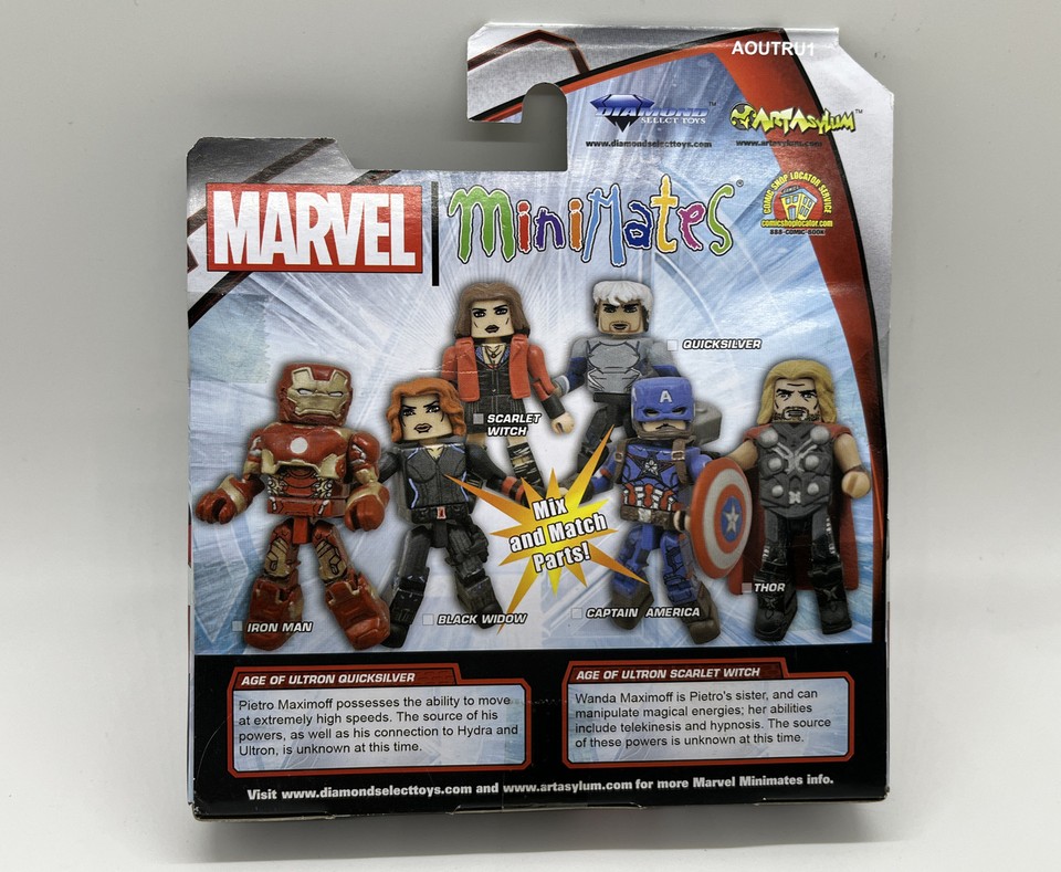 Marvel MiniMates Scarlet Witch Quicksilver Age of Ultron TRU Exclusive ...