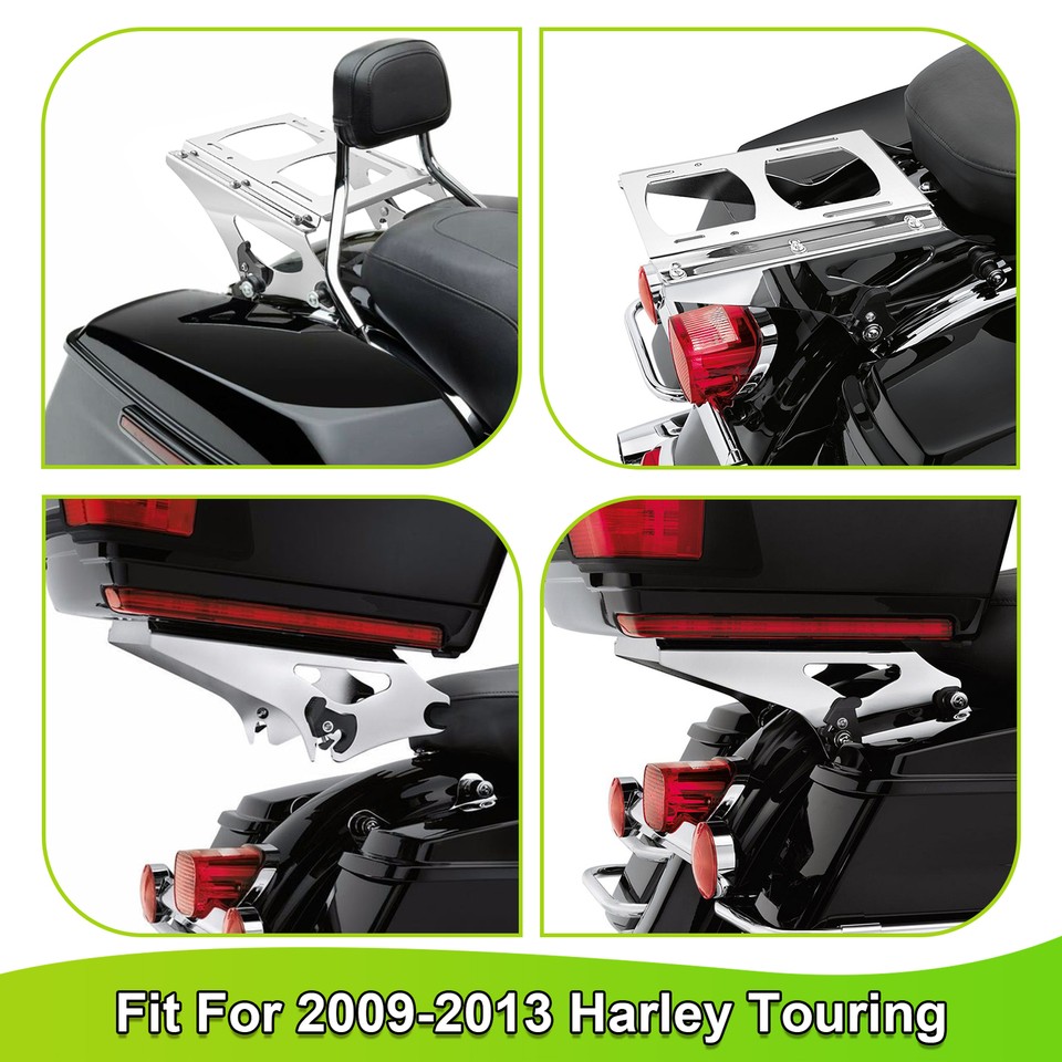 For Harley 09-13 Touring Quick Release Two-up Tour Pack Rack Mount ...