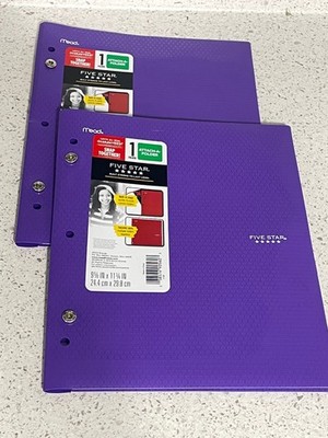 2 Mead Five Star Attach a Folder 2 Pocket Purple | eBay