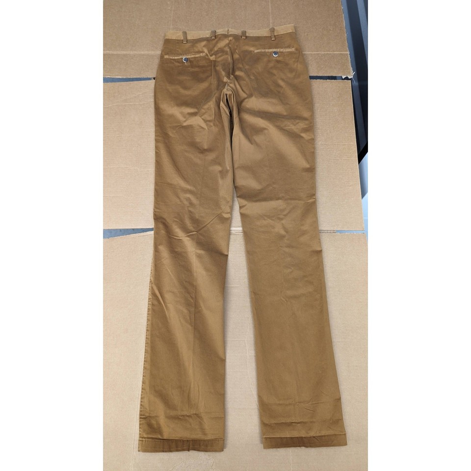 SUITSUPPLY Size 36 Pants Porto Chino Slim Straight Pleated Front Pure ...