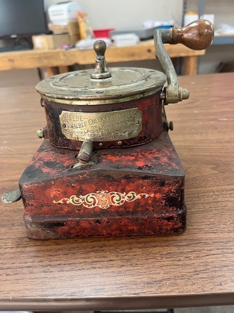 ANTIQUE CHECK PROTECTOR, PERFORATOR, MFG, by BEEBE in the 1890'S, WORKS ...