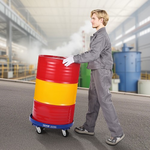 55 Gallon Drum Dolly 2000 lbs Barrel Dolly Cart Drum Caddy 4 Caster ...