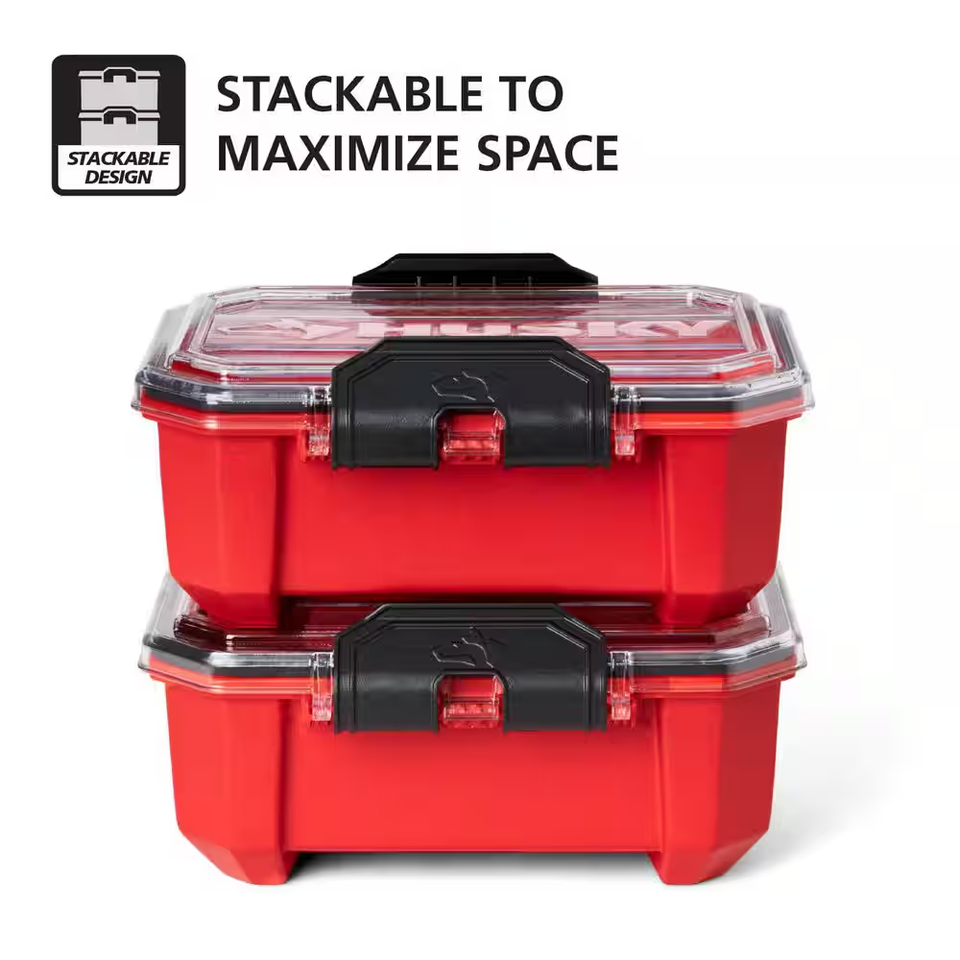 0.8 Gal. Professional Duty Waterproof Storage Container with Hinged Lid ...