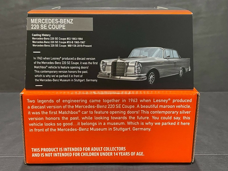 Mattel Creations Matchbox 62 Mercedes-Benz 220 SE Coupe *IN HAND* | eBay