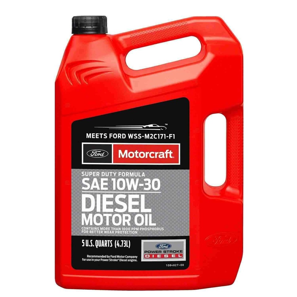 10 Quart Super Duty Diesel SAE 10W-30 Engine Motor Oil Motorcraft WSS ...