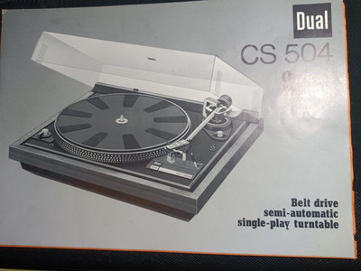 Dual CS 504 CS504 Turntable Owners Manual Record changer Pioneer ...