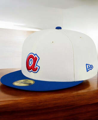 [60305867] MENS NEW ERA MLB ATLANTA BRAVES 5950 RETRO E1 FITTED - CREAM ...