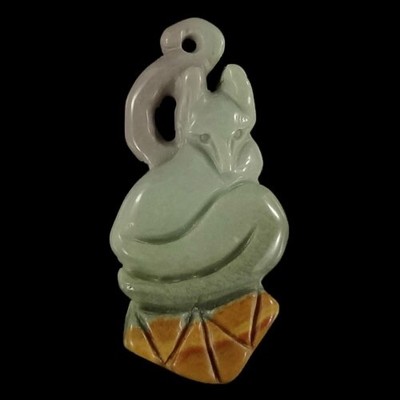 BI30902# Hand Carved Unique Fox Desert Jasper Pendant Bead Gemstone | eBay