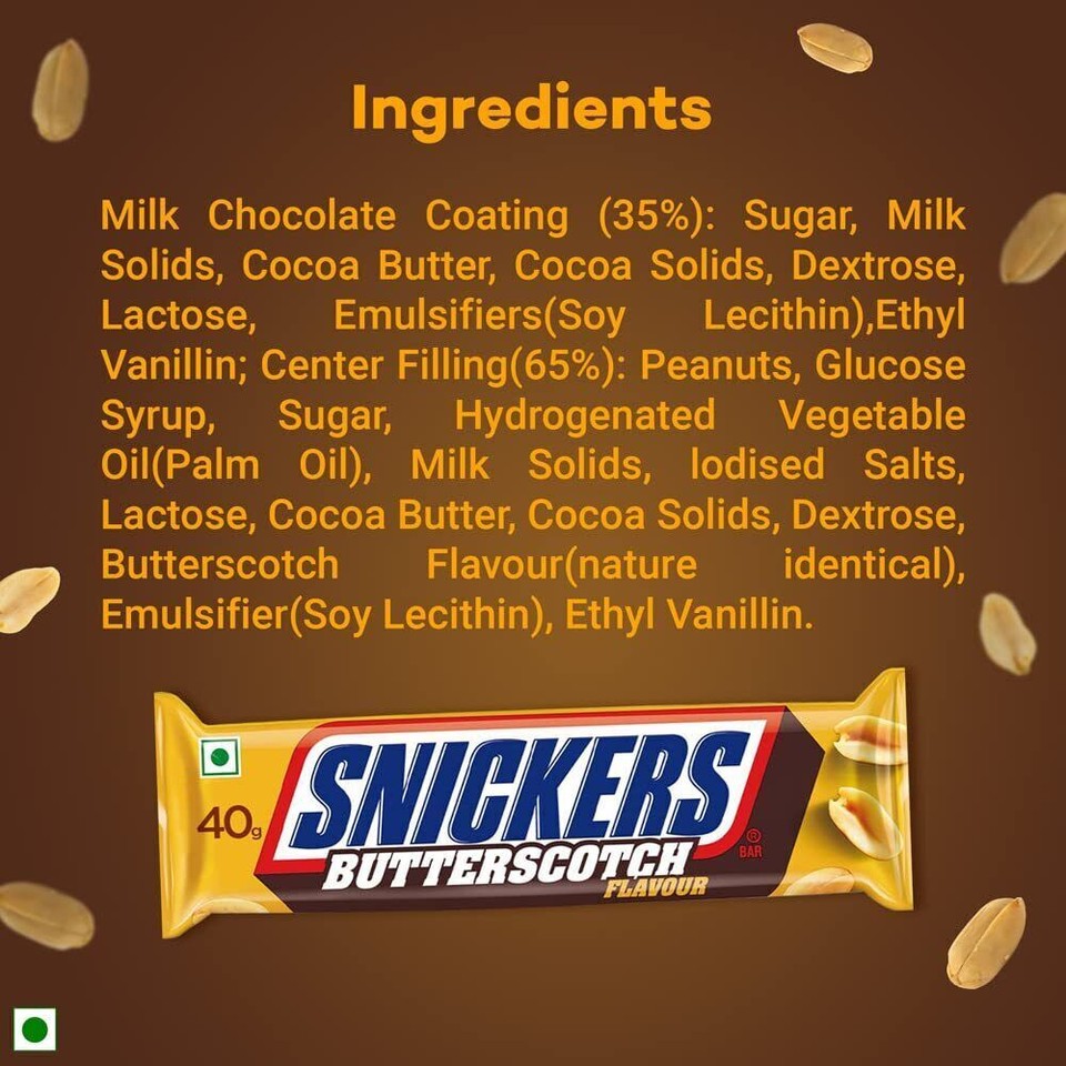 Snickers Butterscotch Flavour Chocolates- 40g Bar (Pack of 15) | eBay