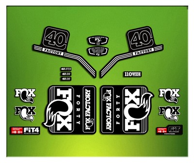 AUTOCOLLANTS COMPATIBLES FOURCHE FACTORY FOX 40 2016 ELX19 AUTOCOLLANTS ...