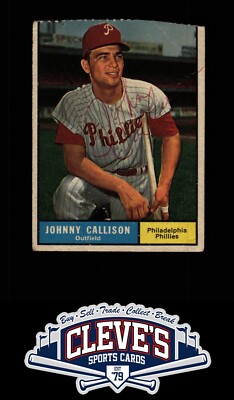 1961 TOPPS JOHNNY CALLISON AUTO BECKETT AUTHENTICATED AUTOGRAPH ...