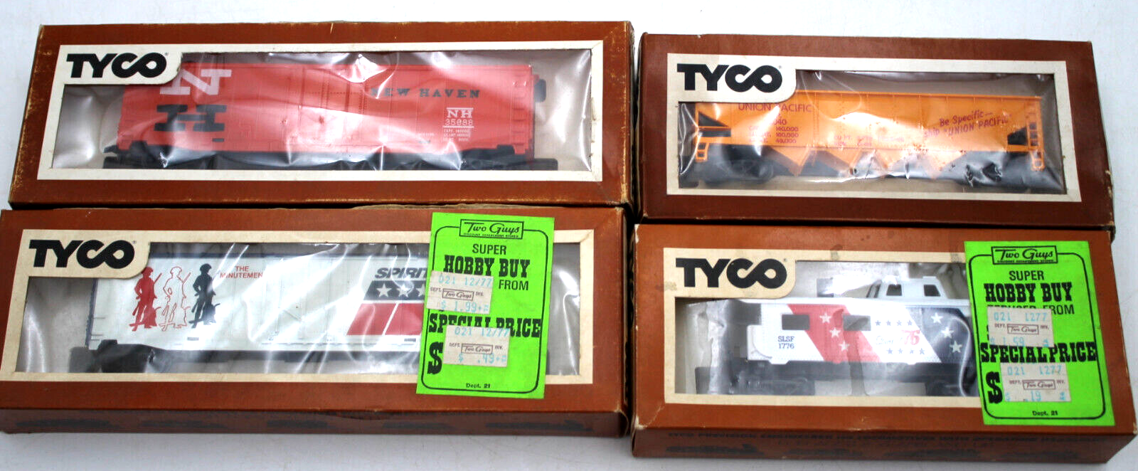 13pc 1970 Vtg TYCO HO 1/87 1/64 Model Train Engines Cars & 1776 Caboose Spirit++ | eBay