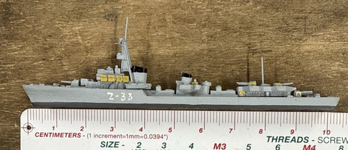 Hansa Vintage West Germany Z23 Destroyer #124 1/1200 Waterline Ship ...