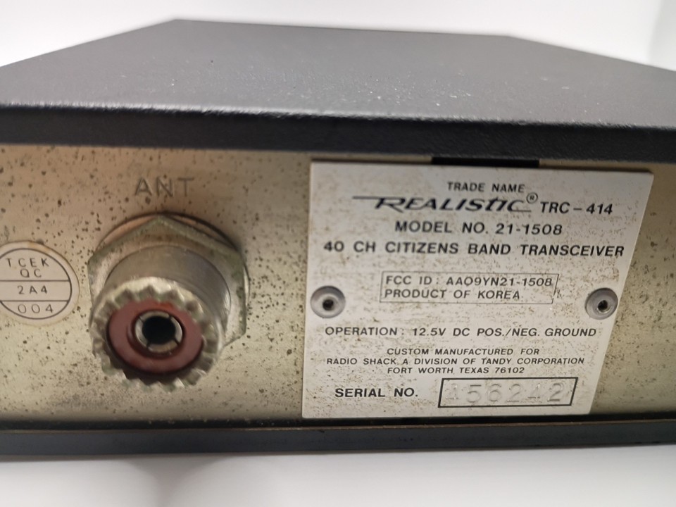 Vintage Realistic TRC-414 40-channel CB Radio Transceiver w/ Mic | eBay