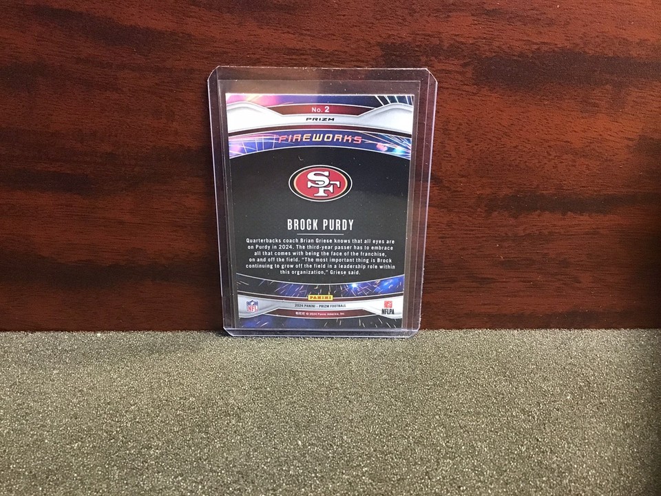 2024 Panini Prizm - Fireworks Brock Purdy #2 Green Prizm 49ers 🏈 | eBay