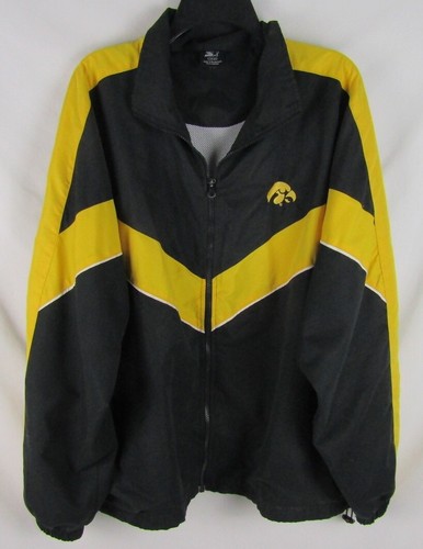 Mens Starter Iowa Hawkeyes Full Zip Jacket-Size Large-Black/Gold-NCAA ...