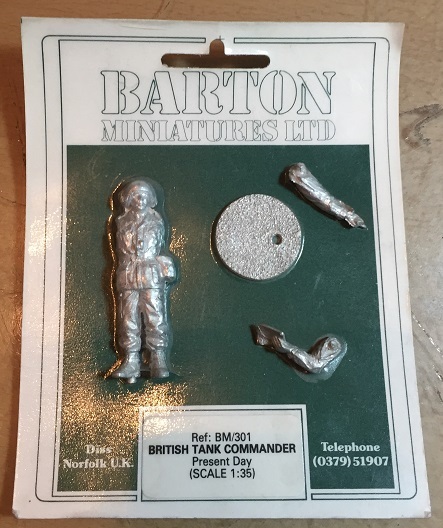 BARTON MINIATURES BM/301 - BRITISH TANK COMMANDER PRESENT 54mmWHITE ...