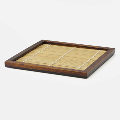 Japanese traditional Natural wood and Bamboo Soba plate Lacquered ...