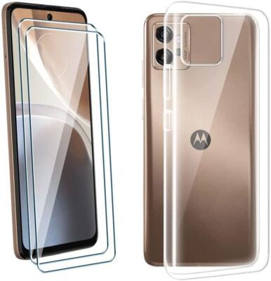 For Motorola Moto G32 Case, Clear Silicone Gel Phone Cover + 1 X ...