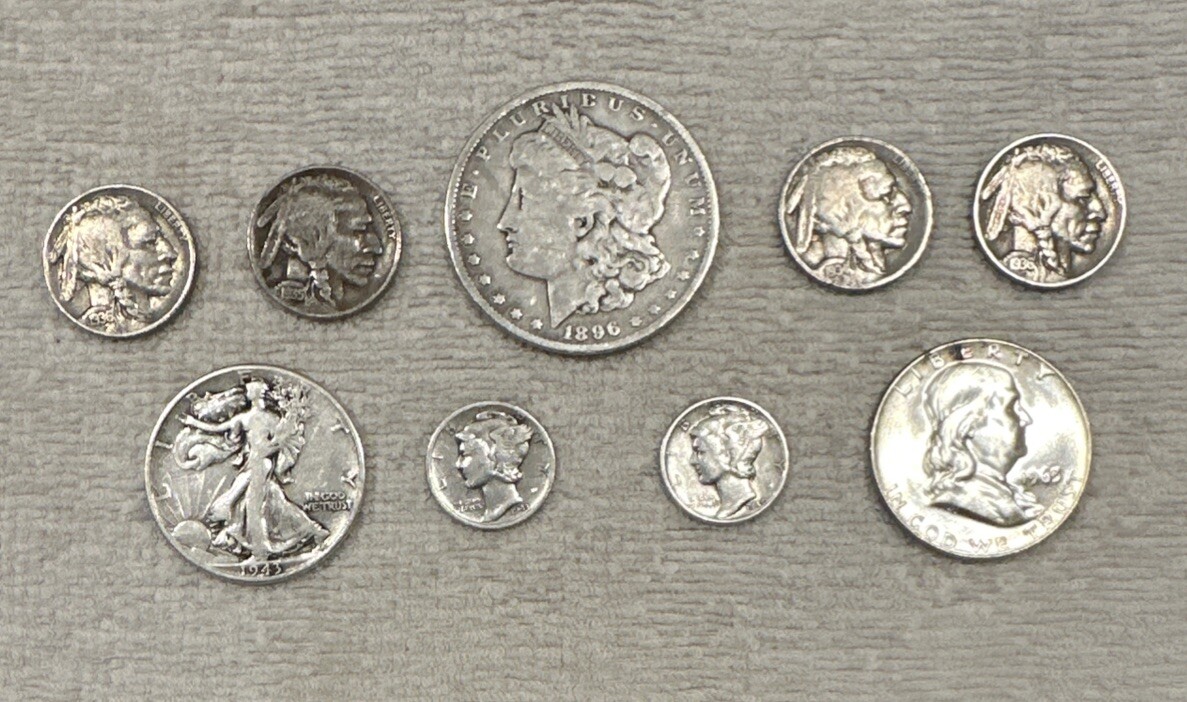 Old US Coin Collection Lot of 9 US Type Coins. Silver | eBay