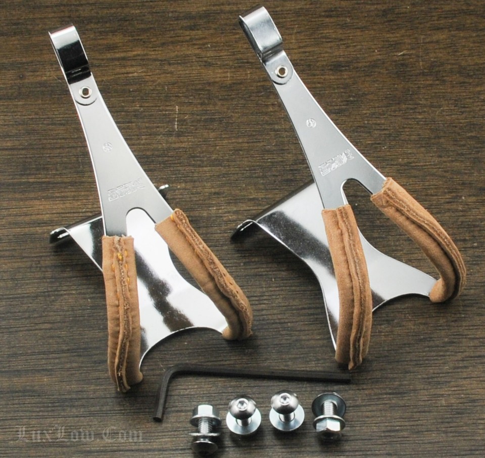 NOS MKS RoadBike Pedal TOE CLIPS Steel Alloy Leather NJS FixedGear ...