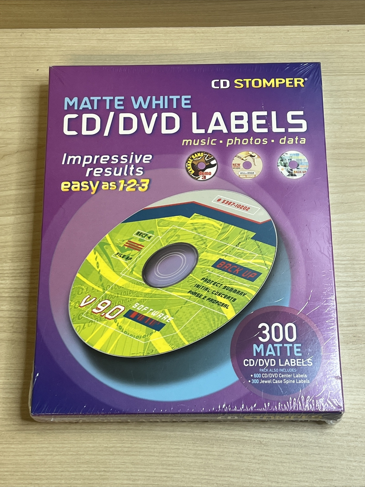 CD Stomper Matte White CD Labels, 300 Standard Full Face - NEW SEALED ...