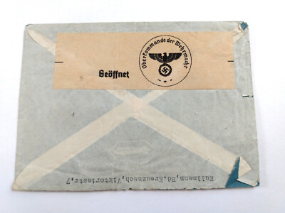 1940 WW2 Germany Censored 1st Day Cover Clipper Mail Envelope OKW Rare ...