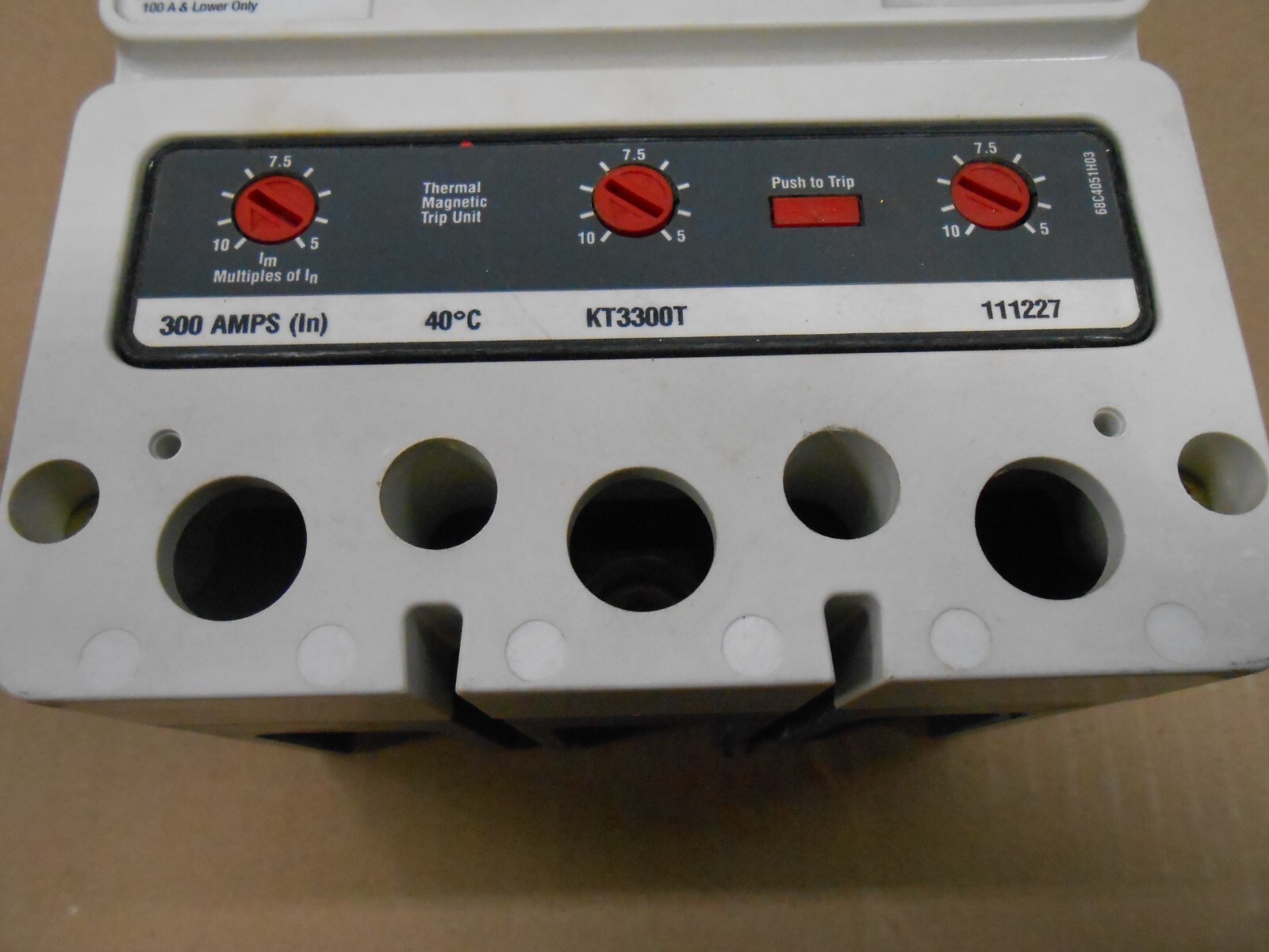 NEW EATON DK3300W CIRCUIT BREAKER 240VAC 300 AMP 3 POLE WITH KT3300T ...