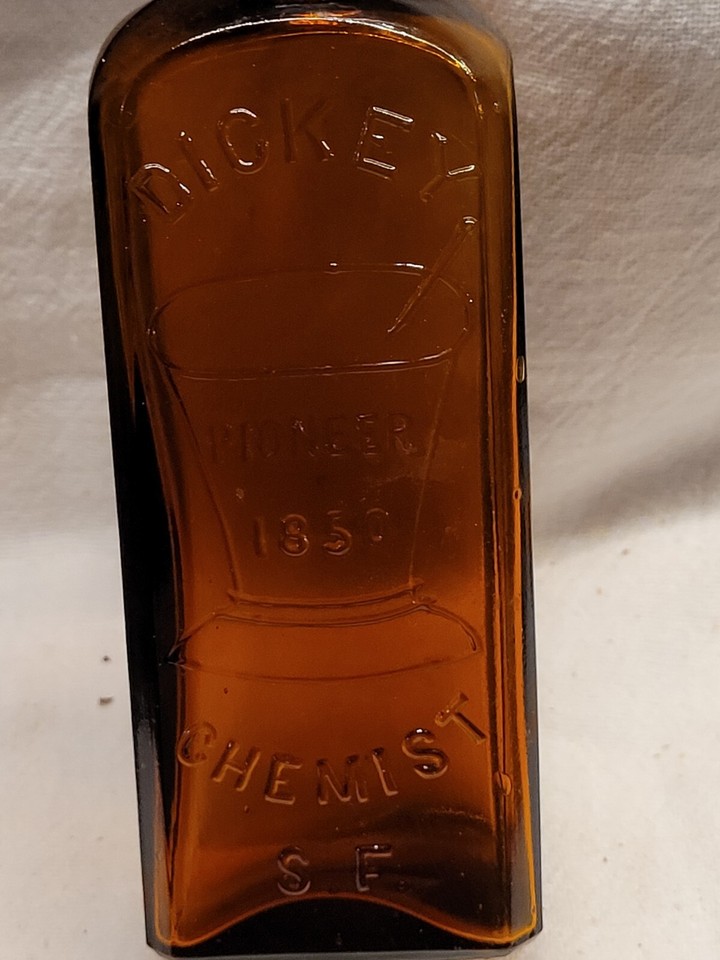 AMBER EMBOSSED DICKEY PIONEER CHEMIST LOS ANGELES CALIFORNIA | eBay