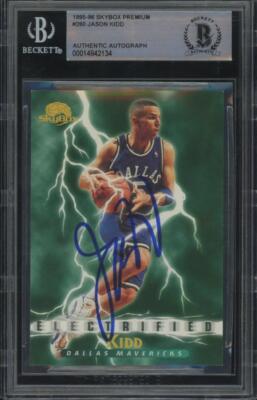 1995 Skybox JASON KIDD Electrified signed card | Autograph - BAS ...
