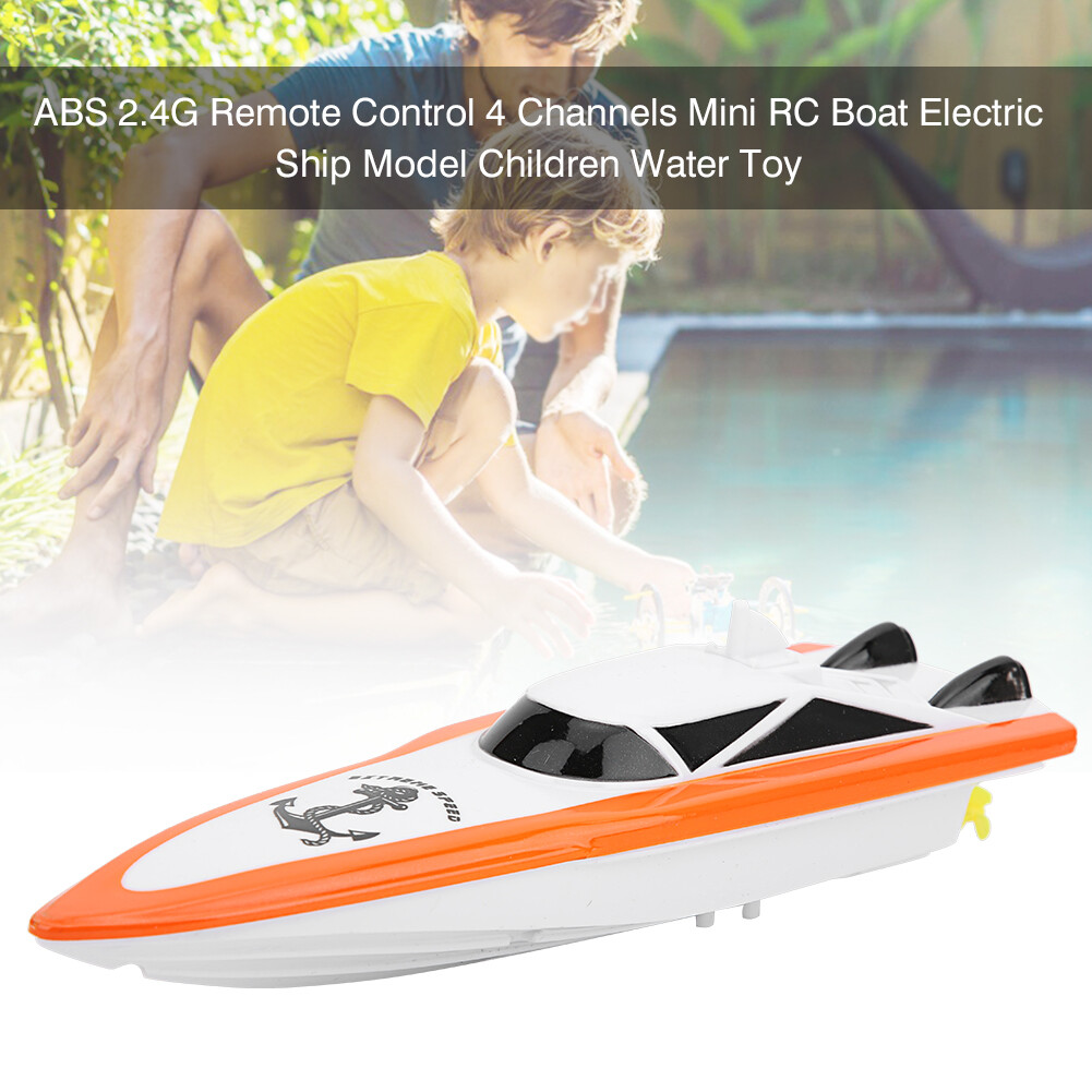 ABS 2.4G Remote Control 4 Channels Mini RC Boat Electric Ship Model ...