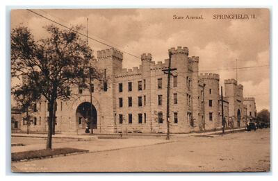 1911 Springfield, IL Postcard - STATE ARSENAL SPRINGFIELD JWDILLER | eBay