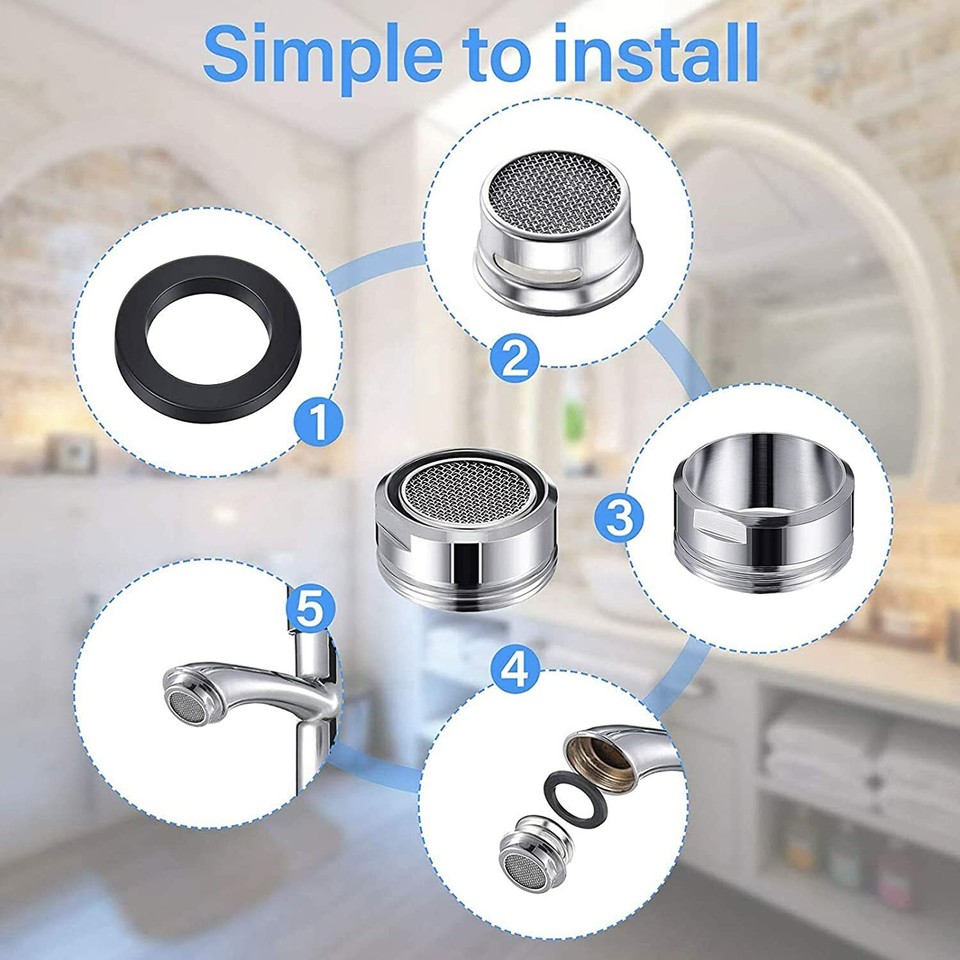 5x Faucet Tap Nozzle Aerator 24mm Replacement Water Saving Spout ...