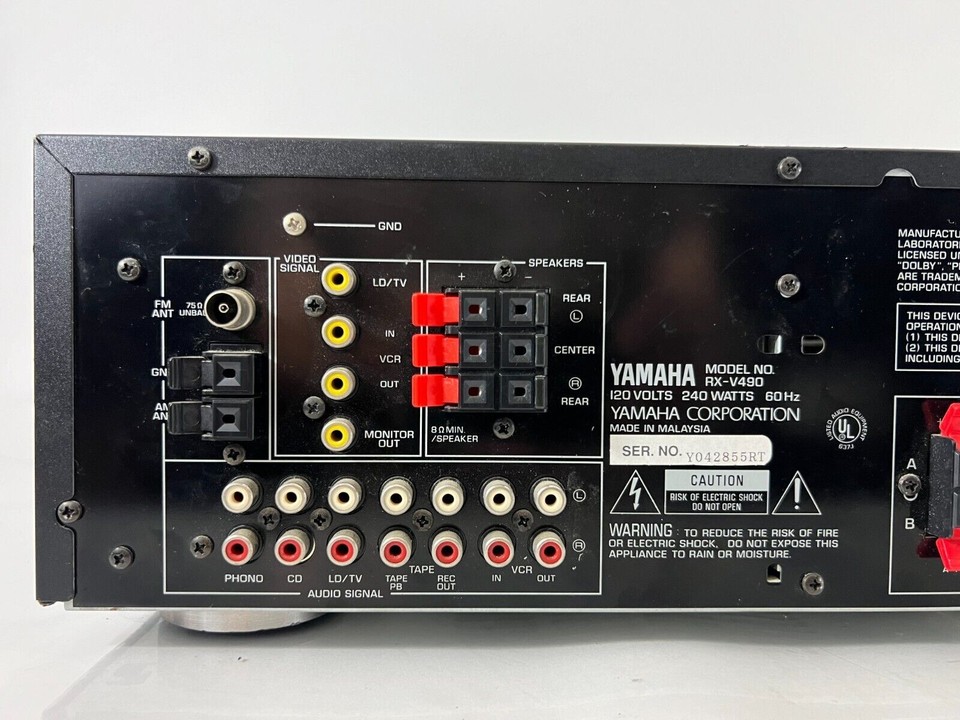 Yamaha RX-V490 Natural Sound Stereo Receiver | eBay