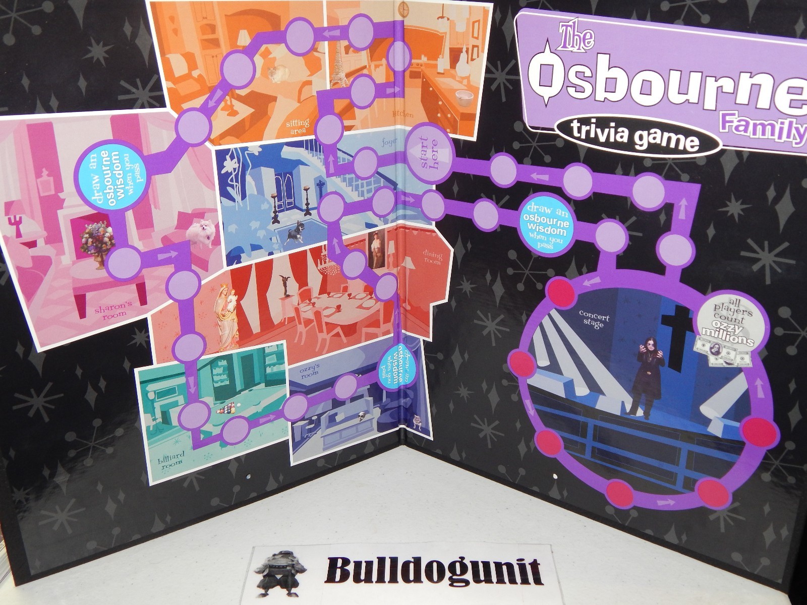 2002 The Osbourne Family Trivia Board Game Replacement Game Board Only ...