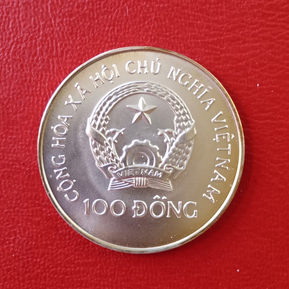 100 Dong Vietnam 1988 St/Silver/Dragon Ship Only 3.000 Ex / Km# 25.1 | eBay
